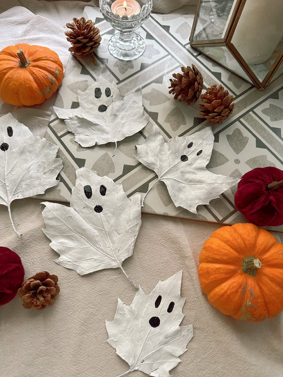 PAINTED GHOST LEAVES – MakeBox & Co.