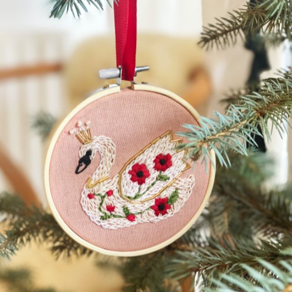 Swans A Swimming Embroidery - DIGITAL DOWNLOAD